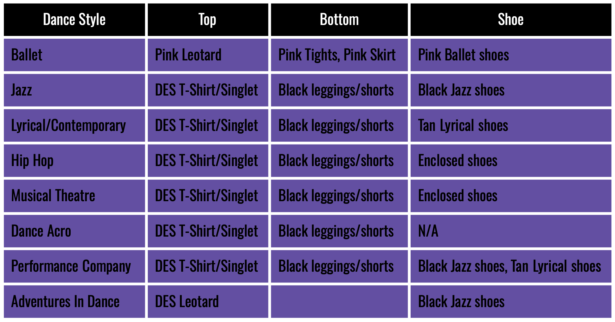 Uniforms & Merch - Dance Element Studios